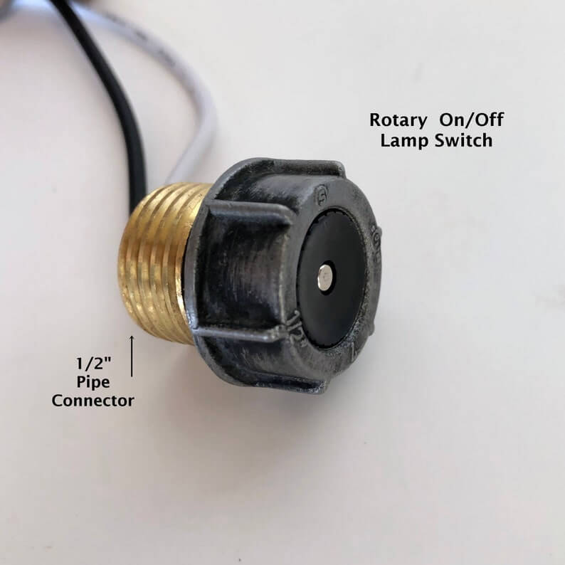 Black Turn Knob Switch - 1/2 NTP - MillerLights
